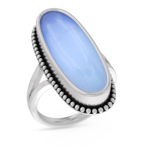 Amazon.com: Fine Sterling Silver Ring For Women & Girls Opal Ring ...