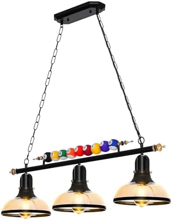 Amazon.com: Ridgeyard Pool Table Lights Hanging Over Pool Table Light ...