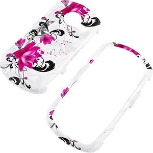 Amazon.com: Purple Flowers White Protector Case for Casio G'zOne ...