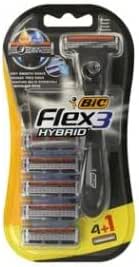 BIC Flex 3 Hybrid Triple Blade Razor with 4 Refill Blades 5 Pack ...