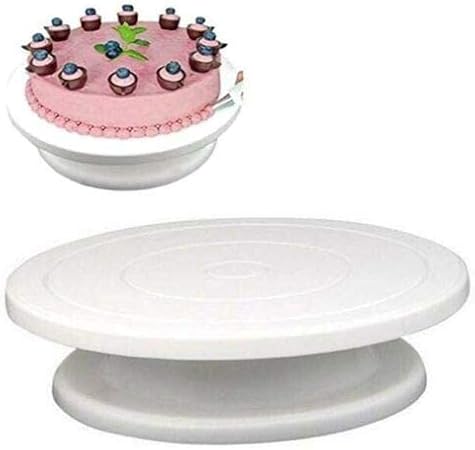 Cake Turntable, Cake Rotating Plate Stand 11" Cake Decorating Equipment ...