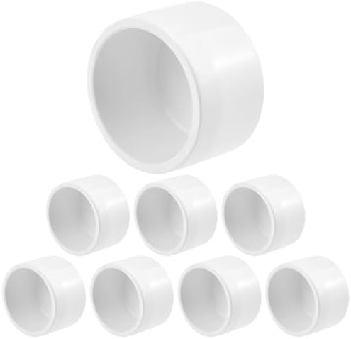 QWORK PVC Pipe End Cap Fitting, 20 Pack 1/2" Furniture Grade SCH40 Pipe ...