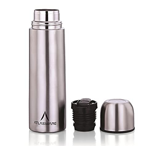 Atlasware Stainless Steel Hot and Cold Vacuum Water Bottle | Non-Toxic ...