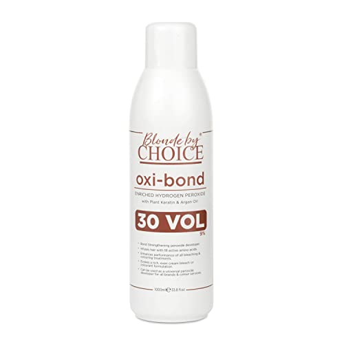 Blonde By Choice Oxi-bond 30 Vol Developer Enriched 9% Hydrogen Peroxide with Keratin, Argan Oil ...
