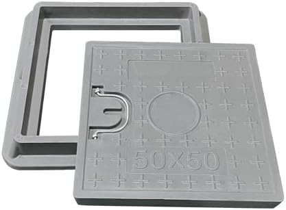 Memorywuu 24 x 24 Inches Frp Solid Square Septic Tank Lid and Base with ...