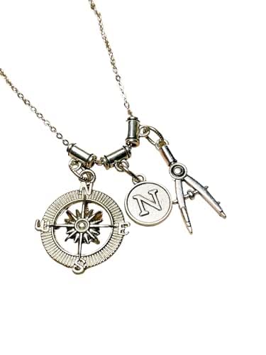 Amazon.com: Nami Necklace | navigator cartographer jewelry | compass ...