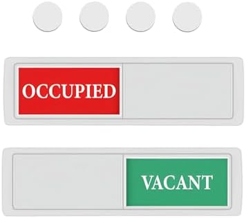 Occupied/Vacant Sliding Door Sign - Do Not Disturb Sign for Bathroom ...