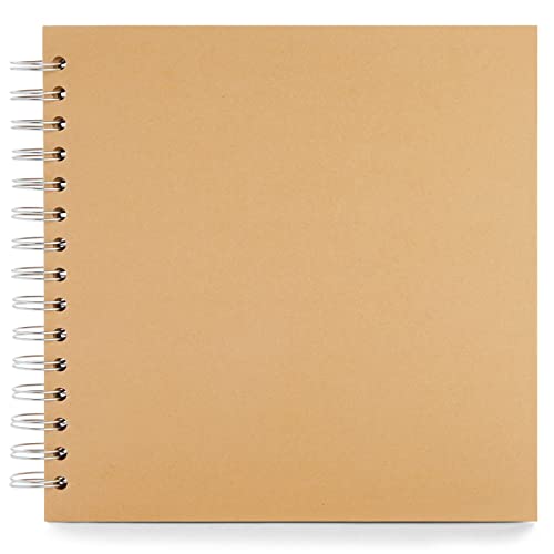Juvale 80 Pages Hardcover Kraft Scrapbook Albums, Multi-Purpose Brown ...