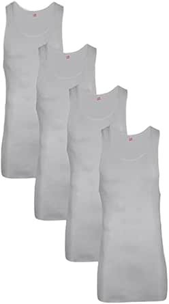 Hanes Men's Comfort Tank 4-Pack, Gray, Medium at Amazon Men’s Clothing ...