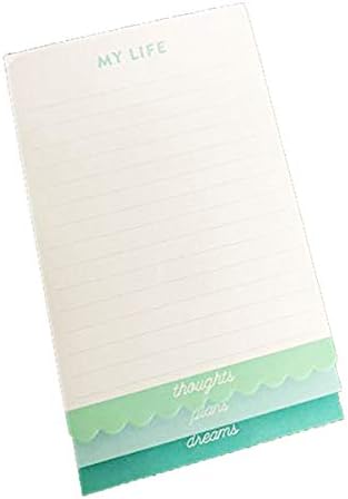 Amazon.com : Eccolo My Life Lined Scalloped Writing Notepad Set of 3 ...