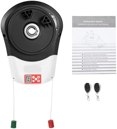DIYAREA Roll Up Garage Door Opener with Remote,110V 50 Decibel ...