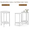 Amazon.com: Vagusicc Side Table, Small Round End Table, Set of 2 Half ...