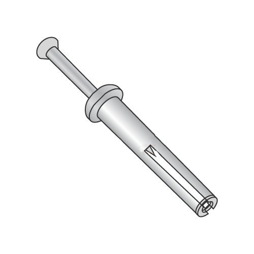 1/4" x 1 1/2" Hammer Drive Anchors/Mushroom Head/Zamac Alloy Body/SS ...