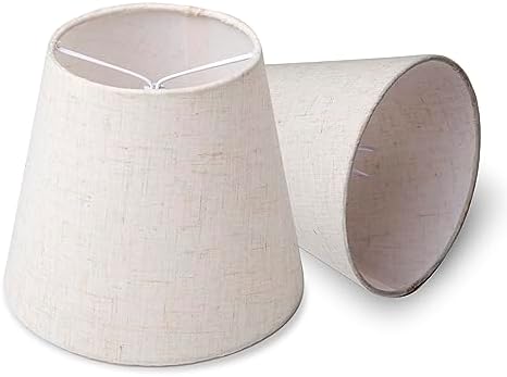 Urbanest Chandelier Pure Linen Shade, Oatmeal, 3" x 6" x 5", Clip On ...