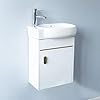 Amazon.com: GOBALEAEFEN Small Bathroom Vanity Set for Saving Space ...