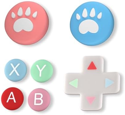 Amazon.com: GeekShare Silicone Cross D-Pad Button Caps Set Joystick ...