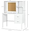 Amazon.com: HOMCOM Computer Table with Storage Shelves, Home Office ...