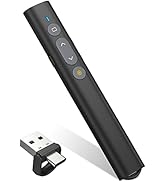 USB C Presenter, Kabellose 2.4 GHz Powerpoint Fernbedienung, Pointer ...