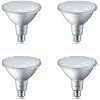 Philips LED 45W PAR38 4-Pack Bright White (3000K) 500 Lumen (5.5W = 45W ...