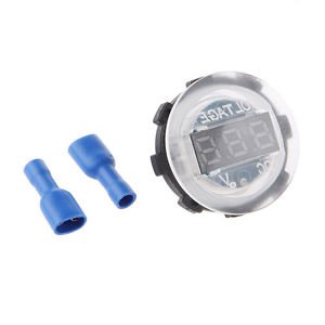 DC Digital Volt Meter Panel Mount Blue LED Voltage 6V-30V 12V 24V White ...