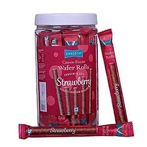 Chocozay 270gm waffer rolls strawberry flavour : Amazon.in: Grocery ...
