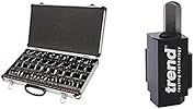 Trend 50 Piece Router Bit Starter Set, 1/4 Inch Shank, Tungsten Carbide ...