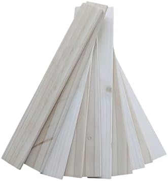 GLITZ 300mm Solid Pine Wood Pieces | Wooden Rectangle Board Panel Stick ...