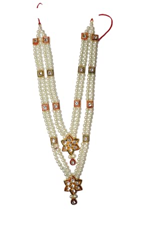 Reliable Polythurane Ganpati Kanthi Moti Haar Mala For God Idols ...