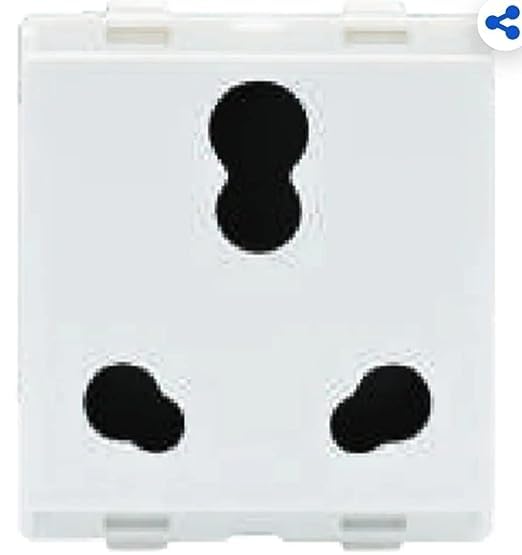 Tl L&T CB93302CW16 enGem Socket 6A/16A Combined Socket 2-Module (White ...