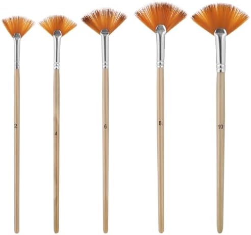 Amazon.com: Artist Fan Paint Brushes Set 9pcs - Soft Anti-Shedding ...