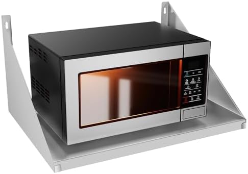 TAIMIKO Stainless Steel Microwave Shelf Heavy Duty Metal Wall Shelf ...