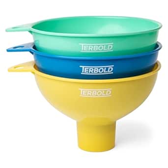 Terbold Canning Funnels 3pc Set | Tri-Color Wide Mouth Funnels for ...