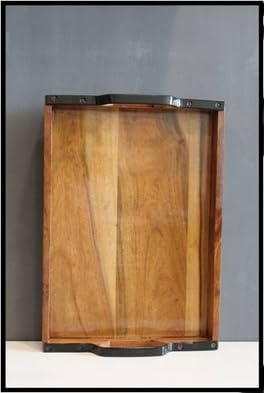 Adorn Craft Square Wooden Bark Trays Mango Wood Handmade Antique ...