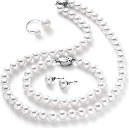 MAA SHAKTI GEMS Natural Glorious Sucha Moti Mala South Freshwater Beads ...