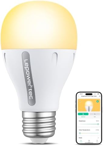 Amazon Basics Smart A19 LED Light Bulb, Dimmable Soft White (2700K), 9W ...