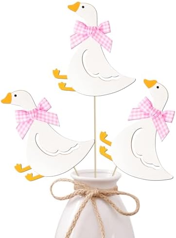 Amazon.com: One Silly Goose Birthday Centerpiece Sticks with Pink Bow ...