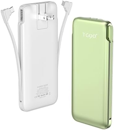 Amazon.com: TG90° 2 Pack 10000mah Power Bank with Built in AC Wall Plug ...
