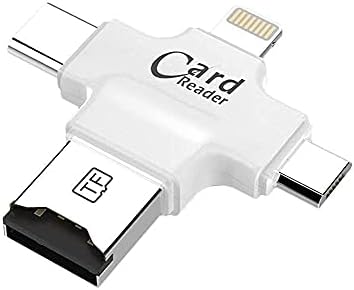 Meshiv 4 in 1 OTG Card Reader for Lightning to Micro SD/TF Card Readers ...