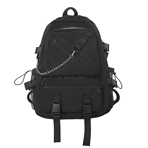 Techwear Backpack Japanese Streetwear Vintage Alt Emo Backpack College ...