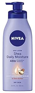 Amazon.com : NIVEA Shea Nourish Body Lotion for Dry Skin with Hyaluronic Acid, Shea Butter and ...