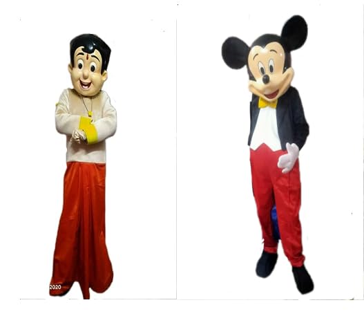 Buy Balaji mascot Chota Bheem &Micky Mouse cartoon costume-(Pack of 2 ...