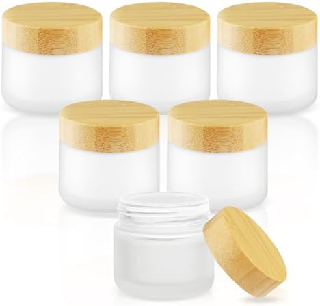 Amazon.com: 3 Pac Small Glass Containers with Lids and Labels(0.5 oz, 1 ...