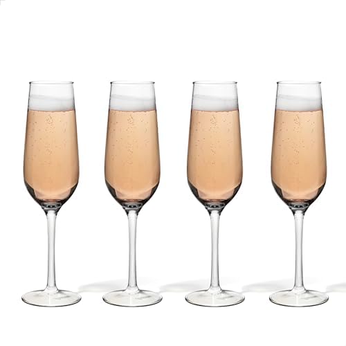 Amazon.com | TOSSWARE RESERVE 9oz Stemless Flute - Color Series SET OF ...