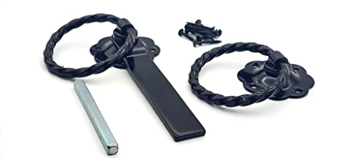 Heavy Duty Twisted Ring Gate Latch 6″/150mm in Black – Ideal for Wooden ...