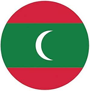 Amazon.com: ION Graphics Magnet Round Maldivian Flag Magnetic Vinyl ...