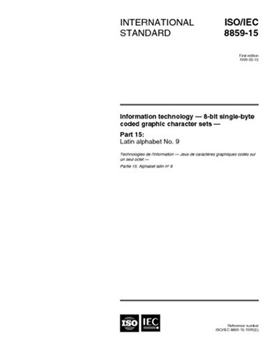ISO/IEC 8859-15:1999, Information technology - 8-bit single-byte coded ...