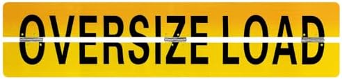 Amazon.com: Yaocom 1 Pack Oversize Load Sign 12" x 60" Hinged Aluminum ...