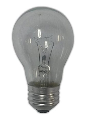 String Light Company A15C Clear A-15 Light Bulb with E26 Base, 25-Watt ...