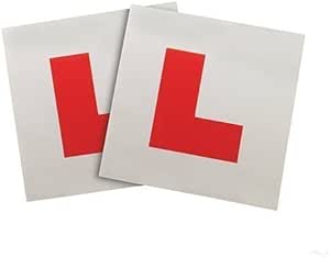 MAGNETIC L PLATES LEARNER CAR WEATHERPROOF 2PCE DRIVER VEHICLE P26 ...