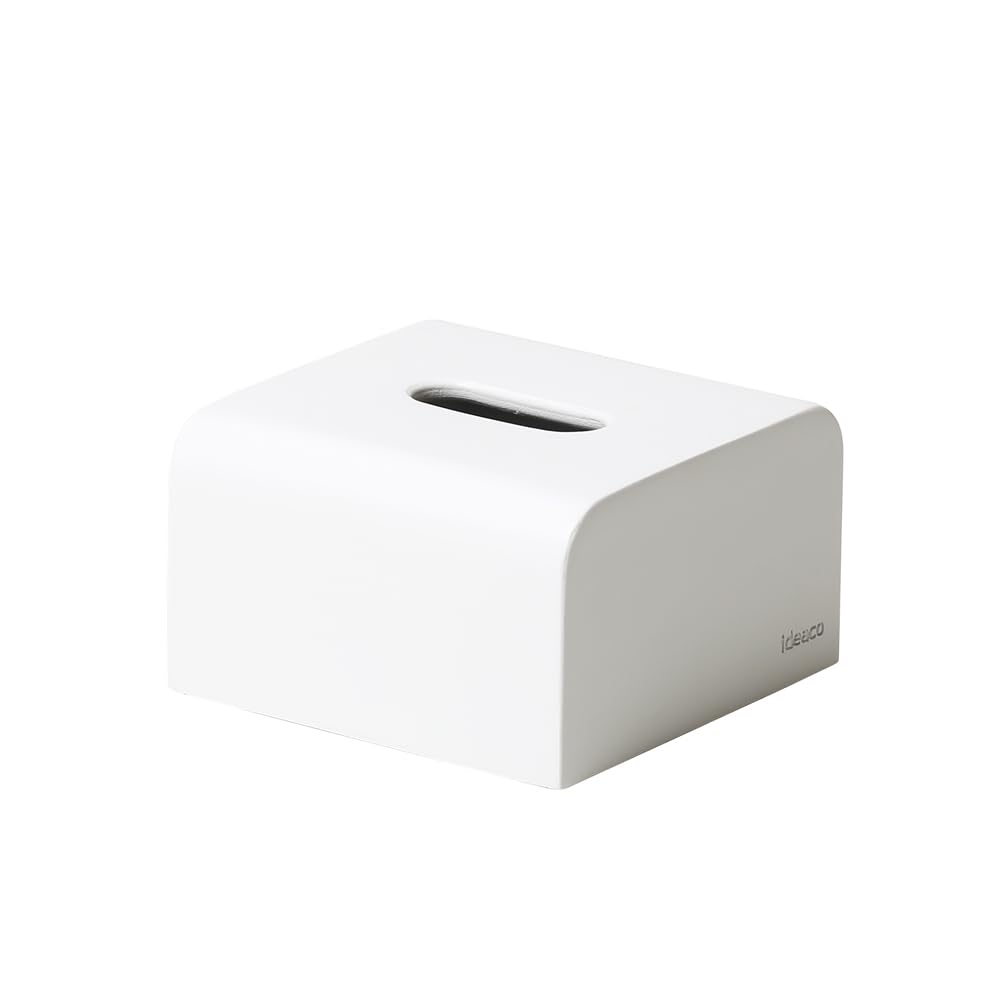 Amazon｜ideaco (イデアコ) ハーフ ソフトパック ティッシュ 専用 ボックス 幅14 奥行14 高さ8.5cm Tissue Case SP half white (ティッシュ ...